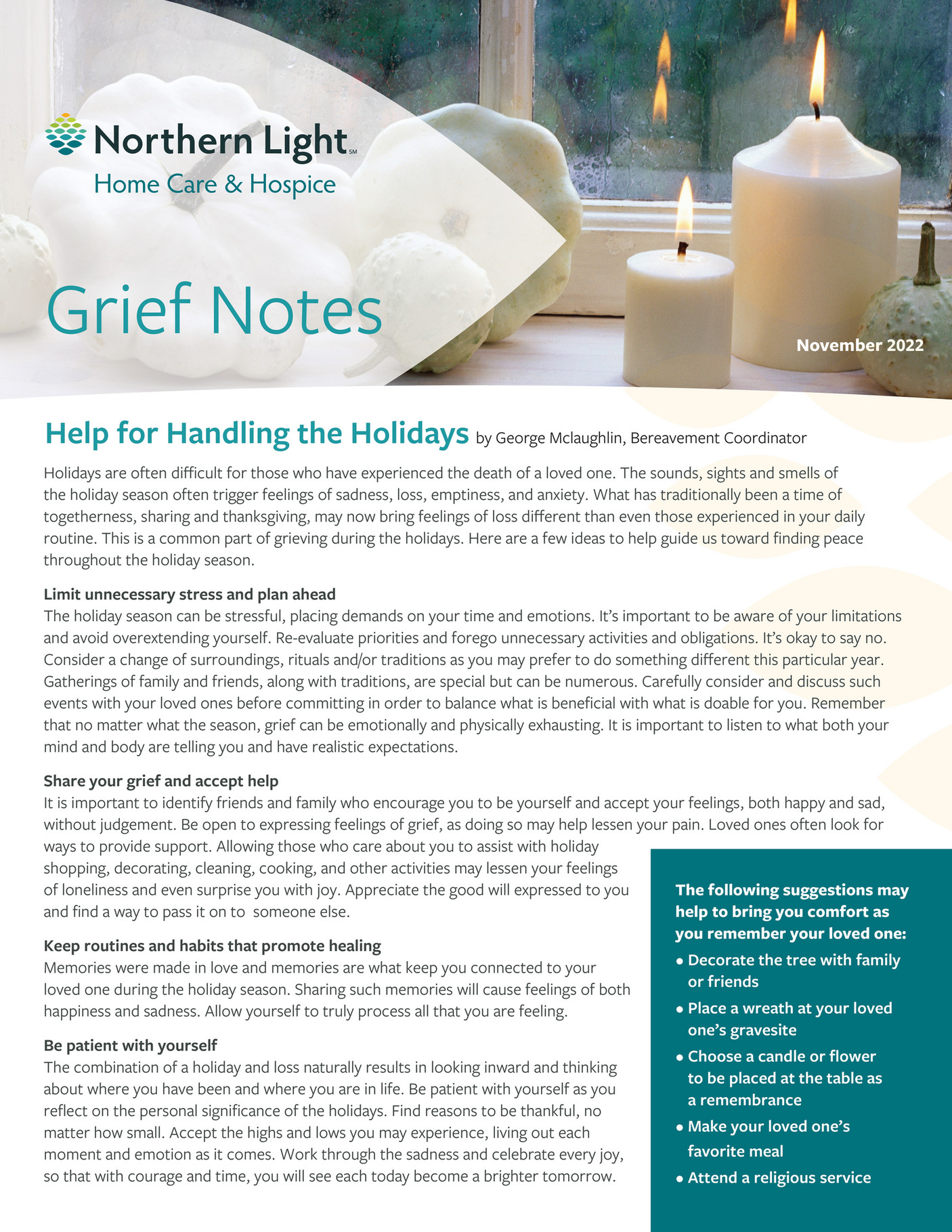 My publications - November Grief Notes - Page 1 - Created with Publitas.com