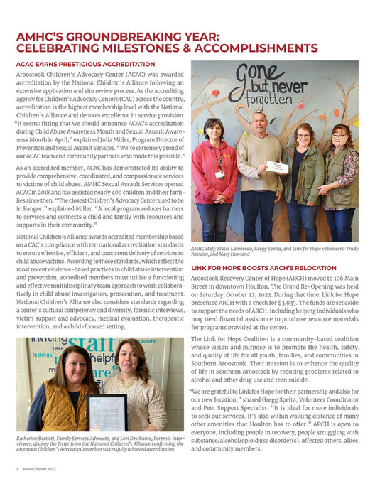 My publications - AMHC Annual Report 2023 - Page 8-9 - Created with Publitas.com