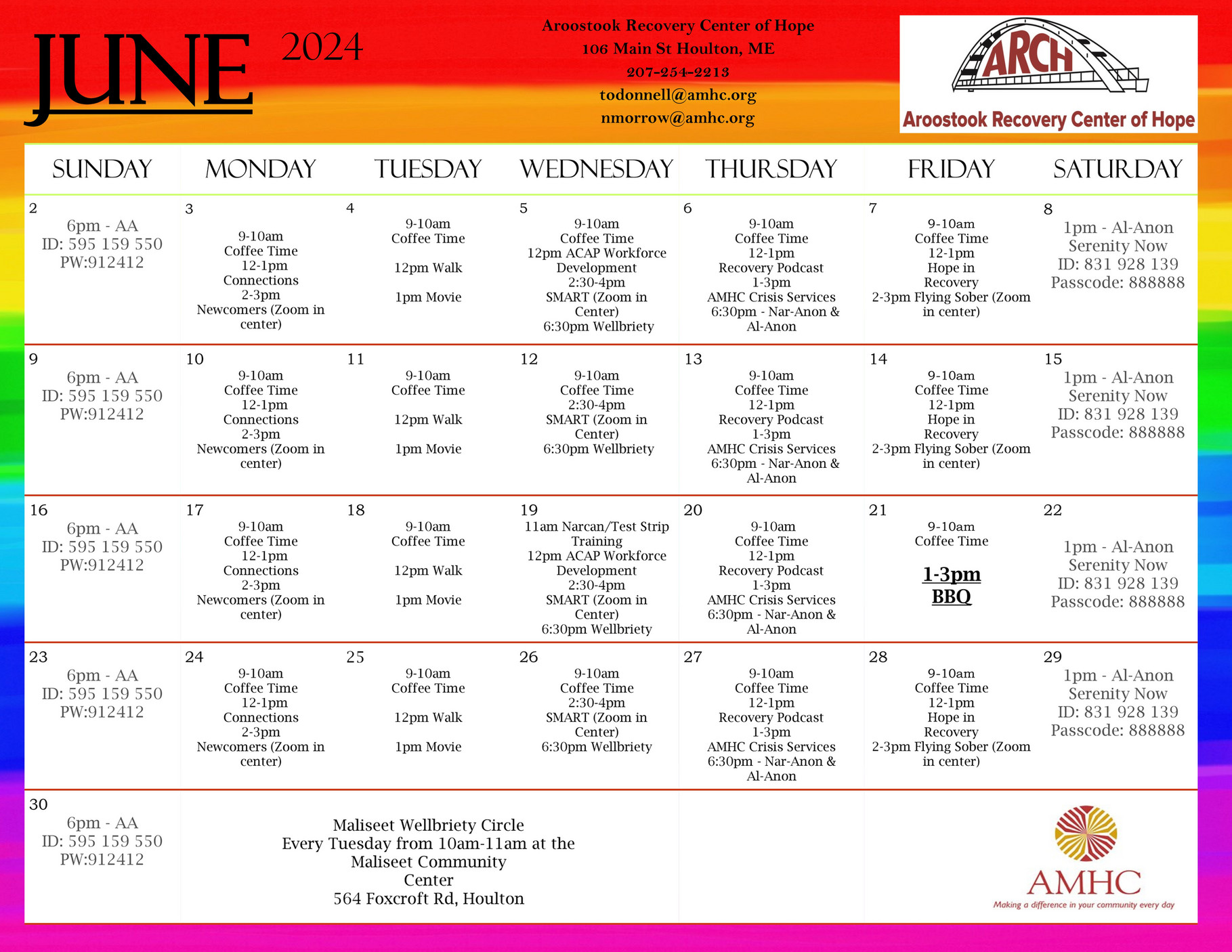 My publications - ARCH June Calendar - Page 1 - Created with Publitas.com