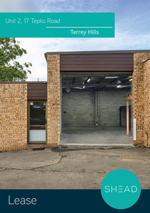 StormCloud Media - Unit 2, 17 Tepko Road Terrey Hills - eBrochure - Page 1