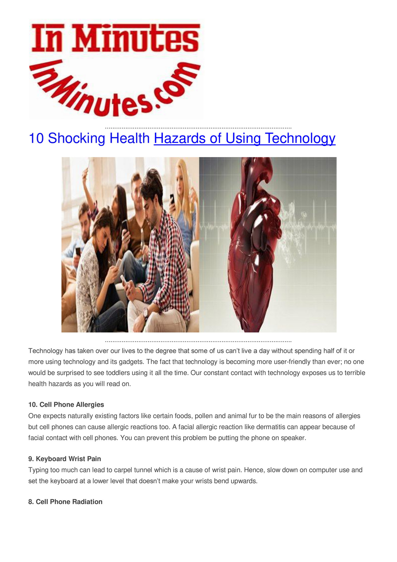 My publications - 10 Shocking Health Hazards of Using Technology - Page ...