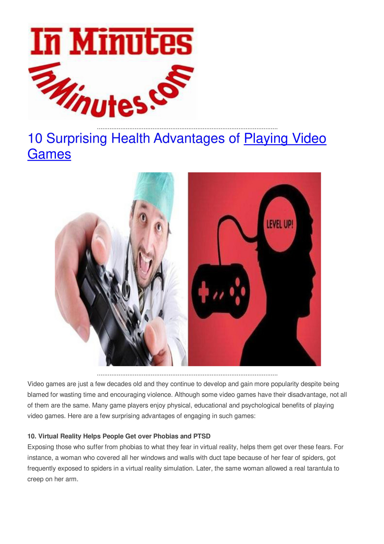 My publications - 10 Surprising Health Advantages of Playing Video ...
