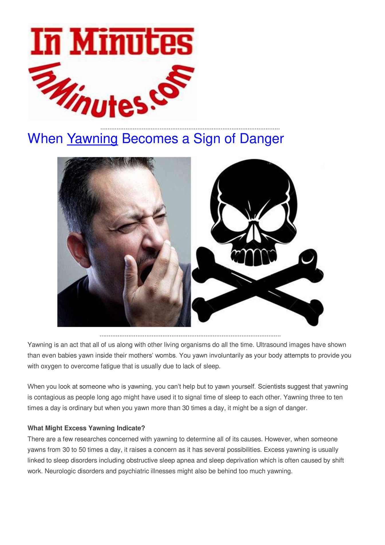My publications - When Yawning Becomes a Sign of Danger - Page 1 ...