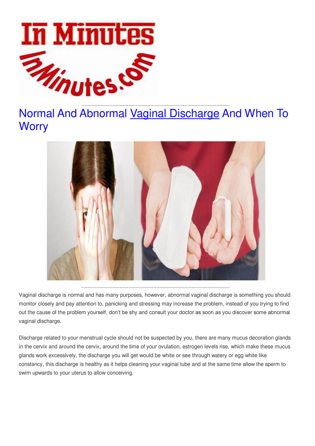 Normal And Abnormal Discharge