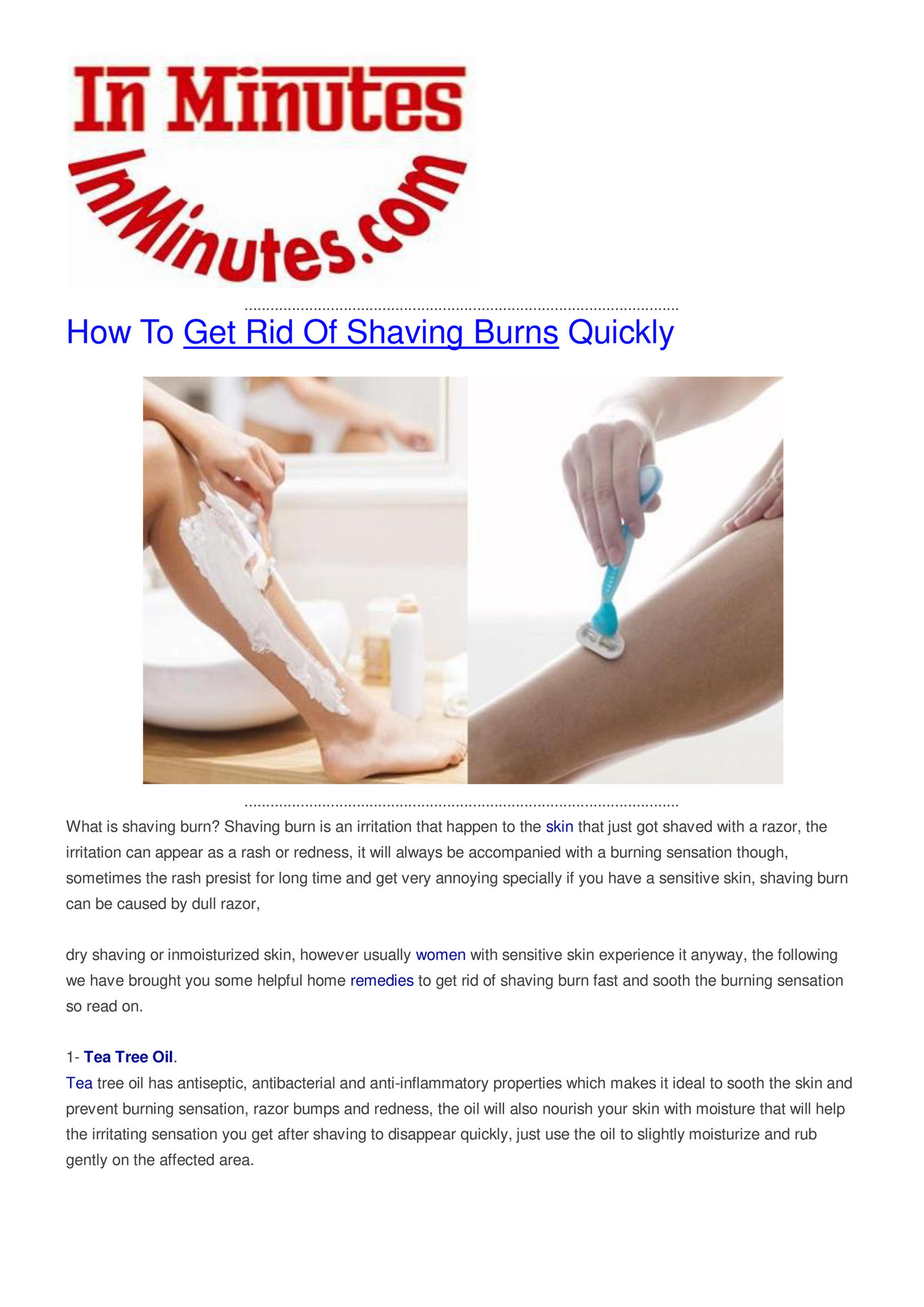 My publications - How To Get Rid Of Shaving Burns Quickly - Page 1 ...