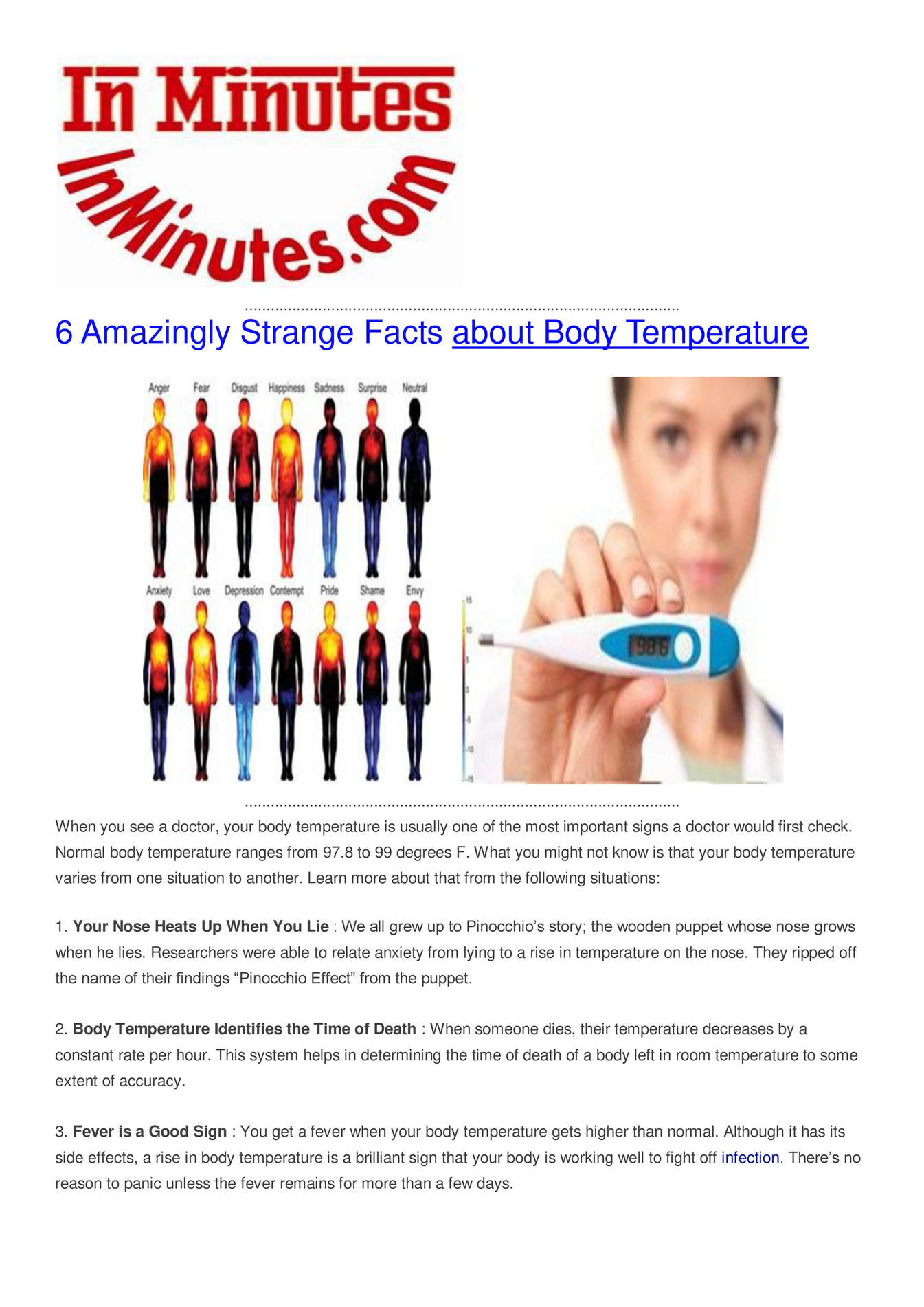 My publications - 6 Amazingly Strange Facts about Body Temperature ...