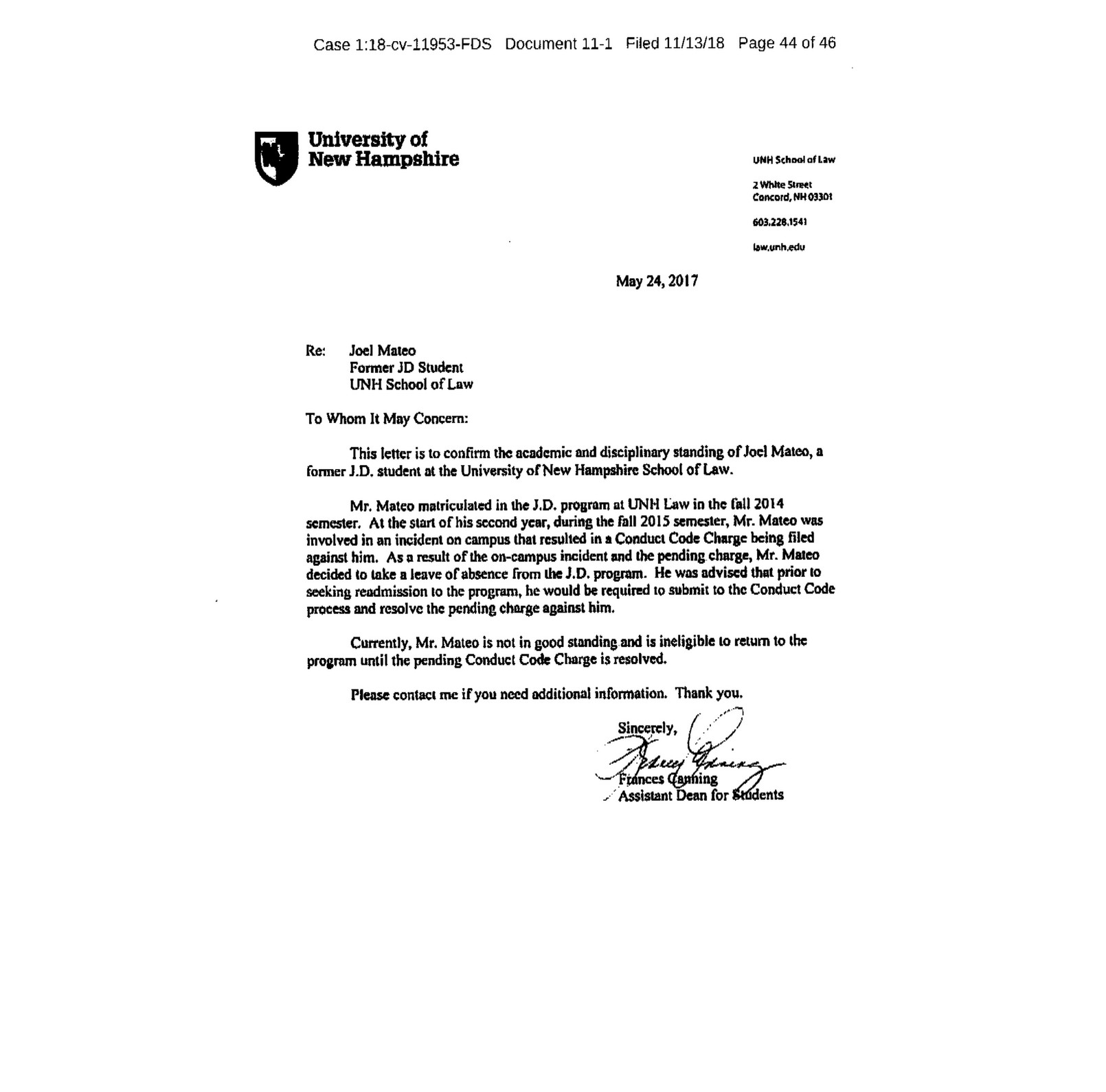 Newspapers of New England - CM - Mateo UNH Law letters - Page 2 ...