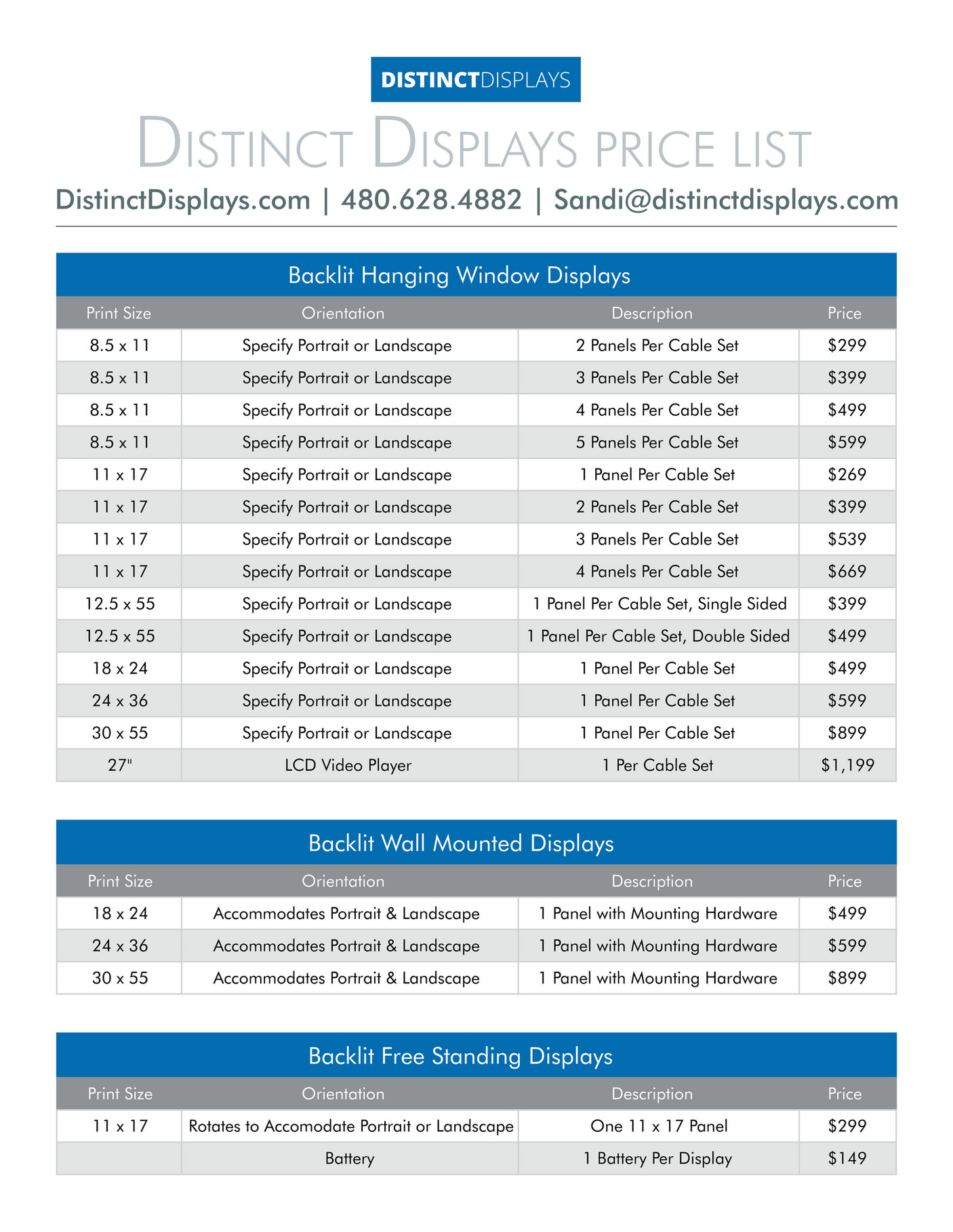 Distinct Displays - Price Sheet 8.5x11_Sandi - Page 1 - Created with ...