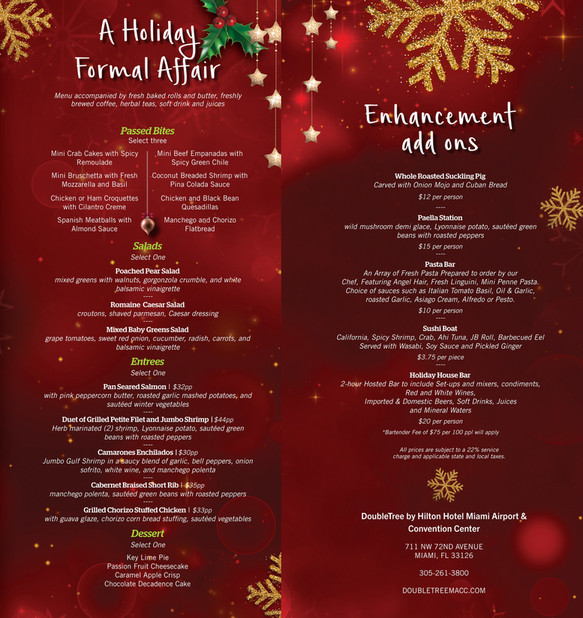 My publications - Holiday Menus DoubleTree by Hilton Hotel Miami - Page ...