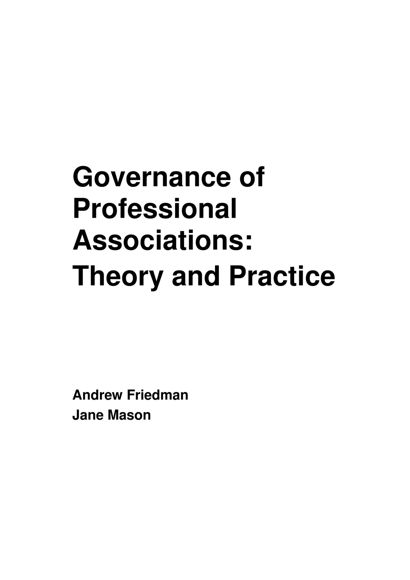 PARN - Governance Theory and Practice - Page 1