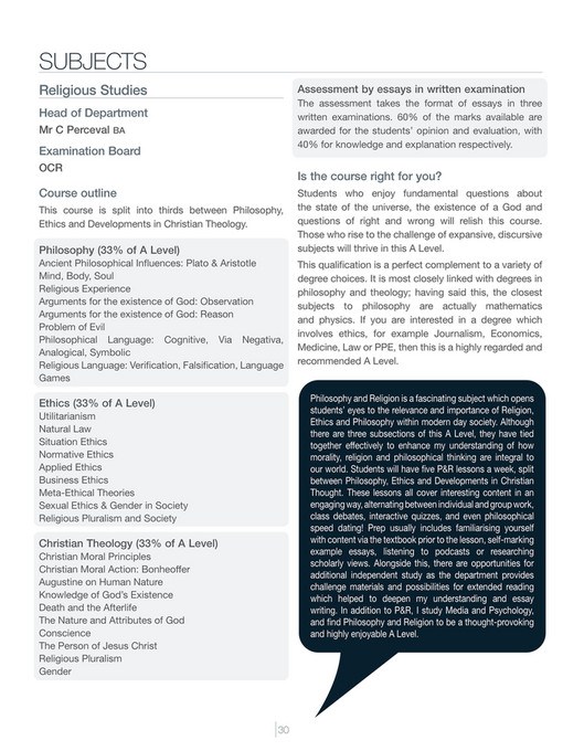 Reed's School - Sixth Form Handbook Web November 2022 - Page 32-33 - Created with Publitas.com