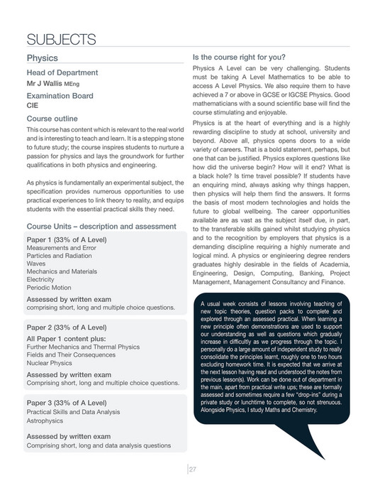 Reed's School - Sixth Form Handbook Web November 2022 - Page 28-29 - Created with Publitas.com