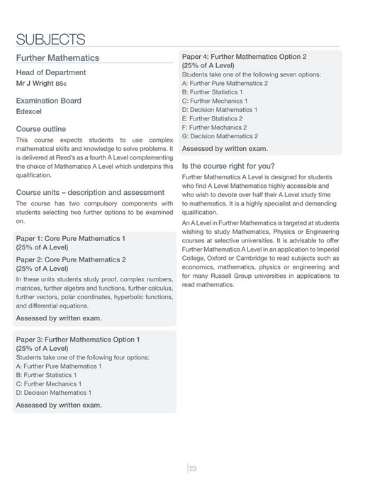 Reed's School - Sixth Form Handbook Web November 2022 - Page 24-25 - Created with Publitas.com