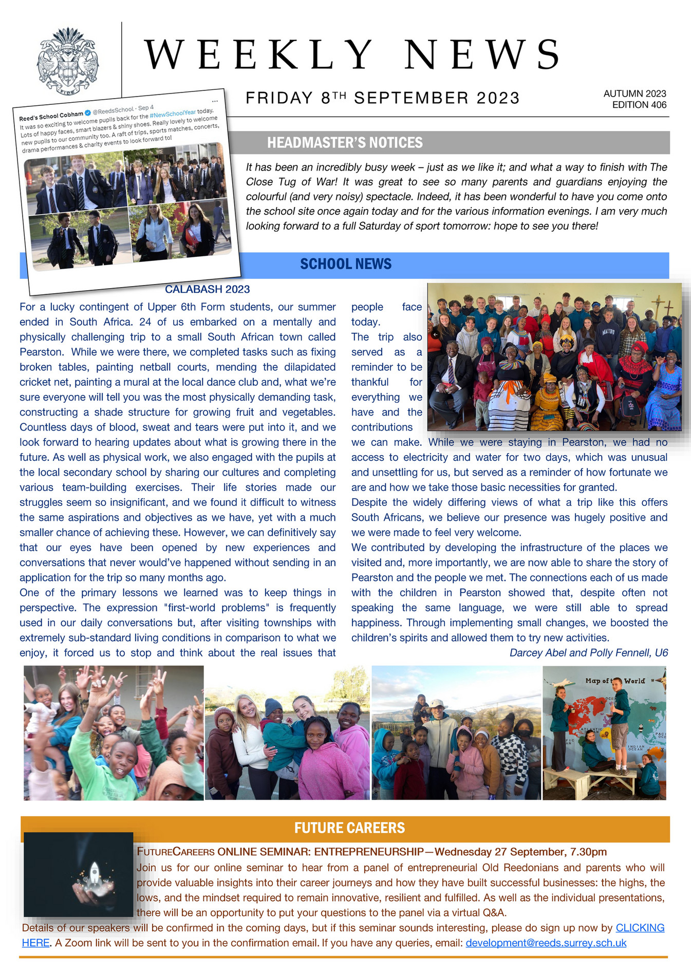 Reed's School - 406 8th Sept 2023_Weekly News - Page 1 - Created with Publitas.com