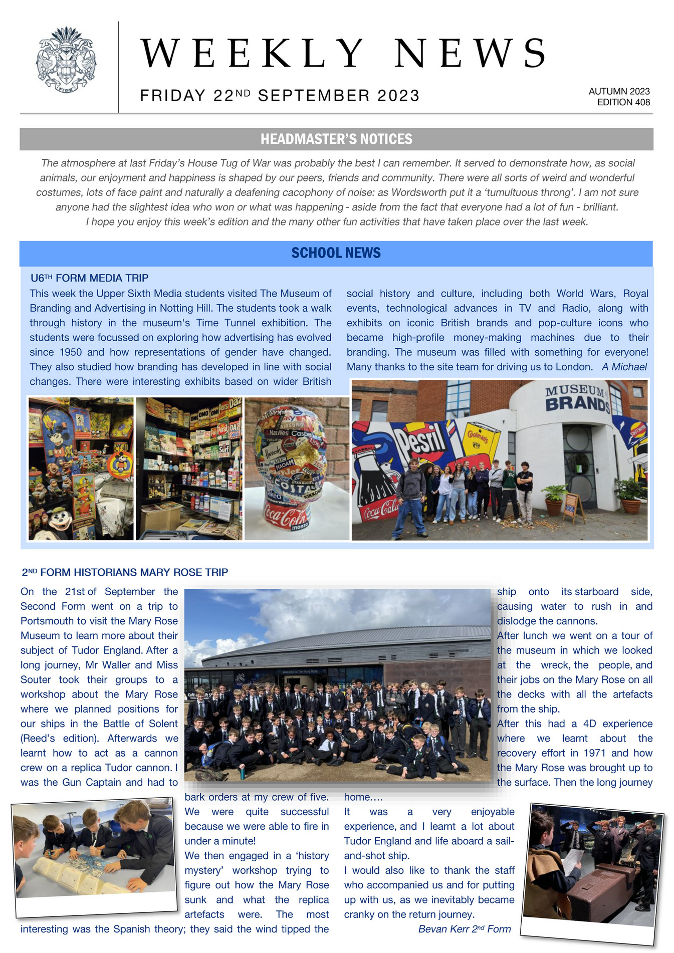 Reed's School - 408 22nd Sept 2023_Weekly News - Page 1 - Created with Publitas.com