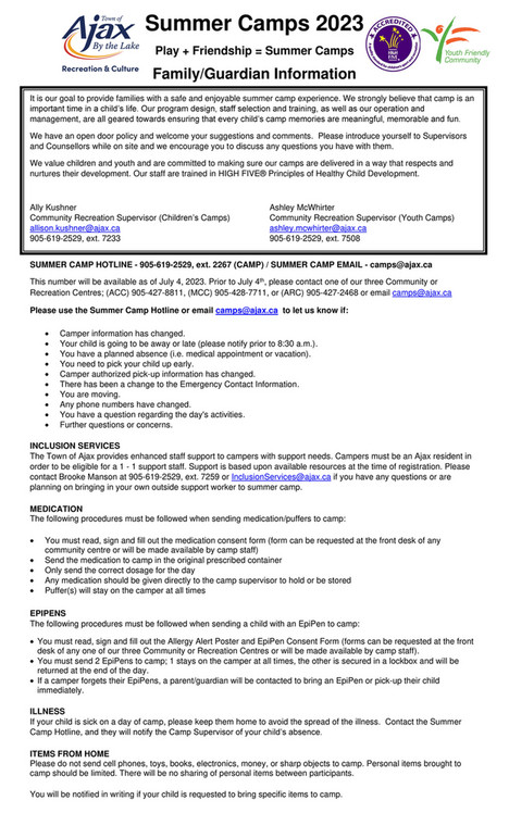 My publications - 2023 Parent_Guardian Information Letter-Handbook - Page 1 - Created with ...