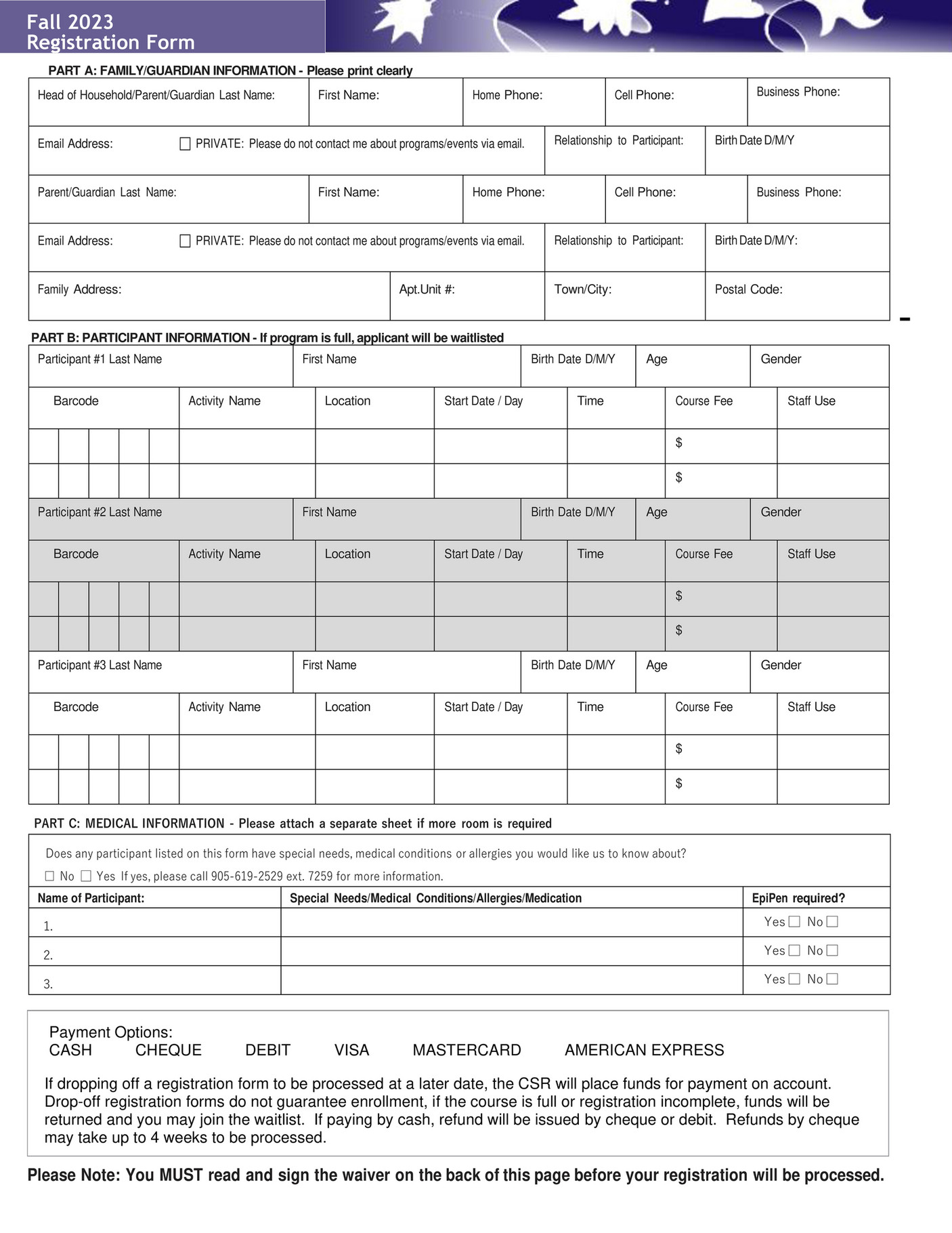 My publications - Fall 2023 - Program Registration Form - Page 1 - Created with Publitas.com