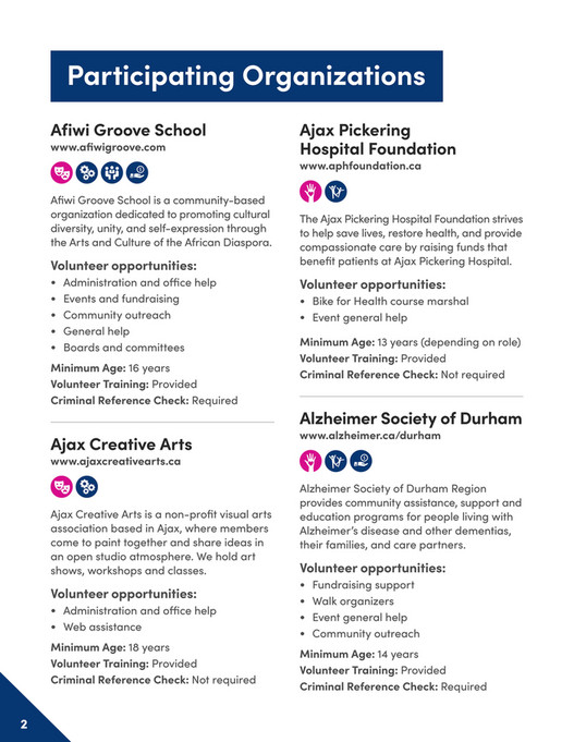 My publications - Ajax Volunteer Fair 2024 Booklet - Page 4-5 - Created with Publitas.com