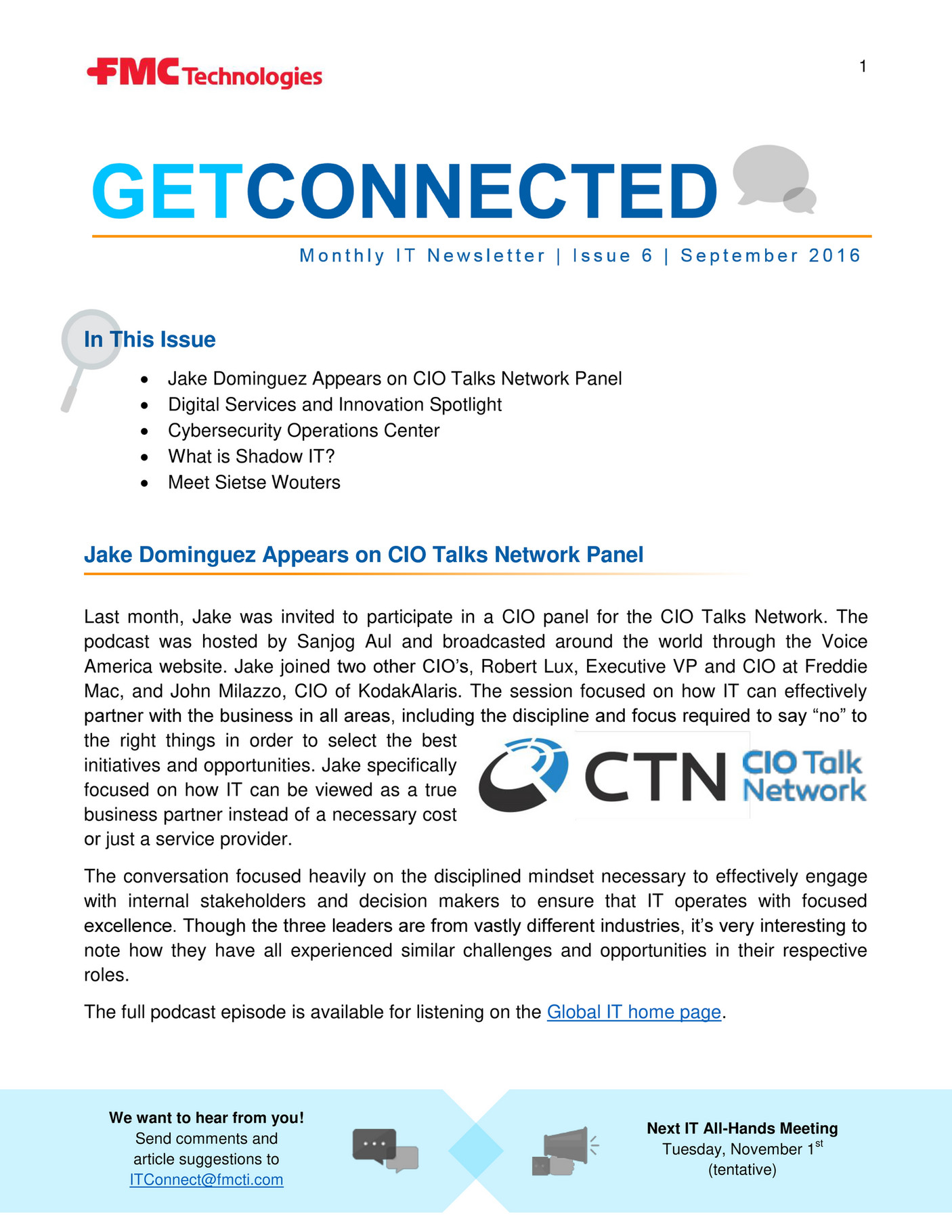 My publications - Get Connected: IT Newsletter, Issue 6, Sept 2016 ...