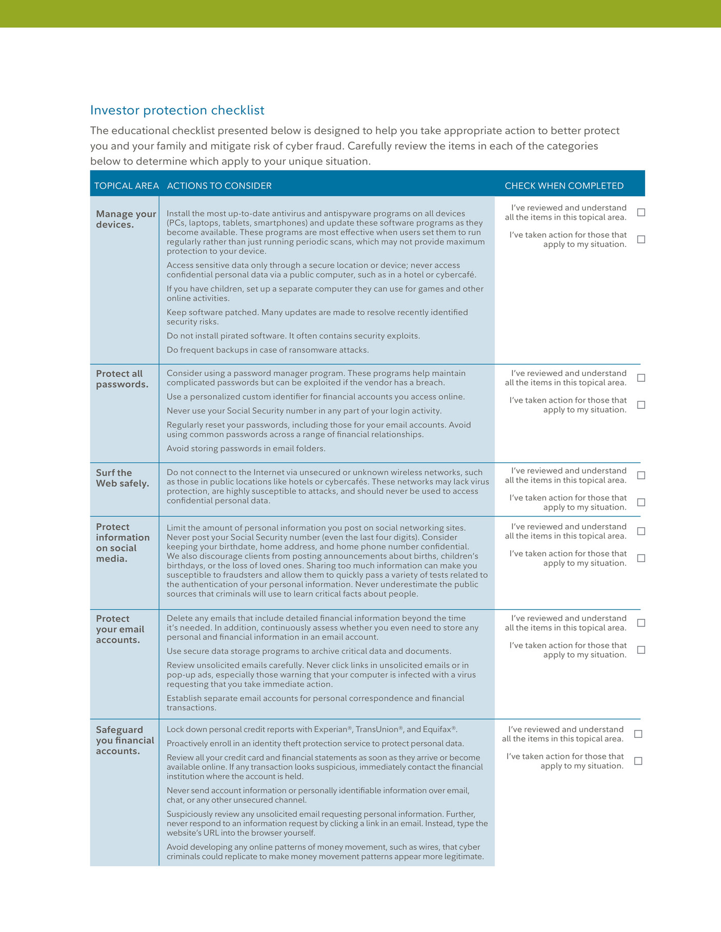 TWG - LifePlan Financial Fidelity 2019 Cybersecurity checklist - Page 1 ...