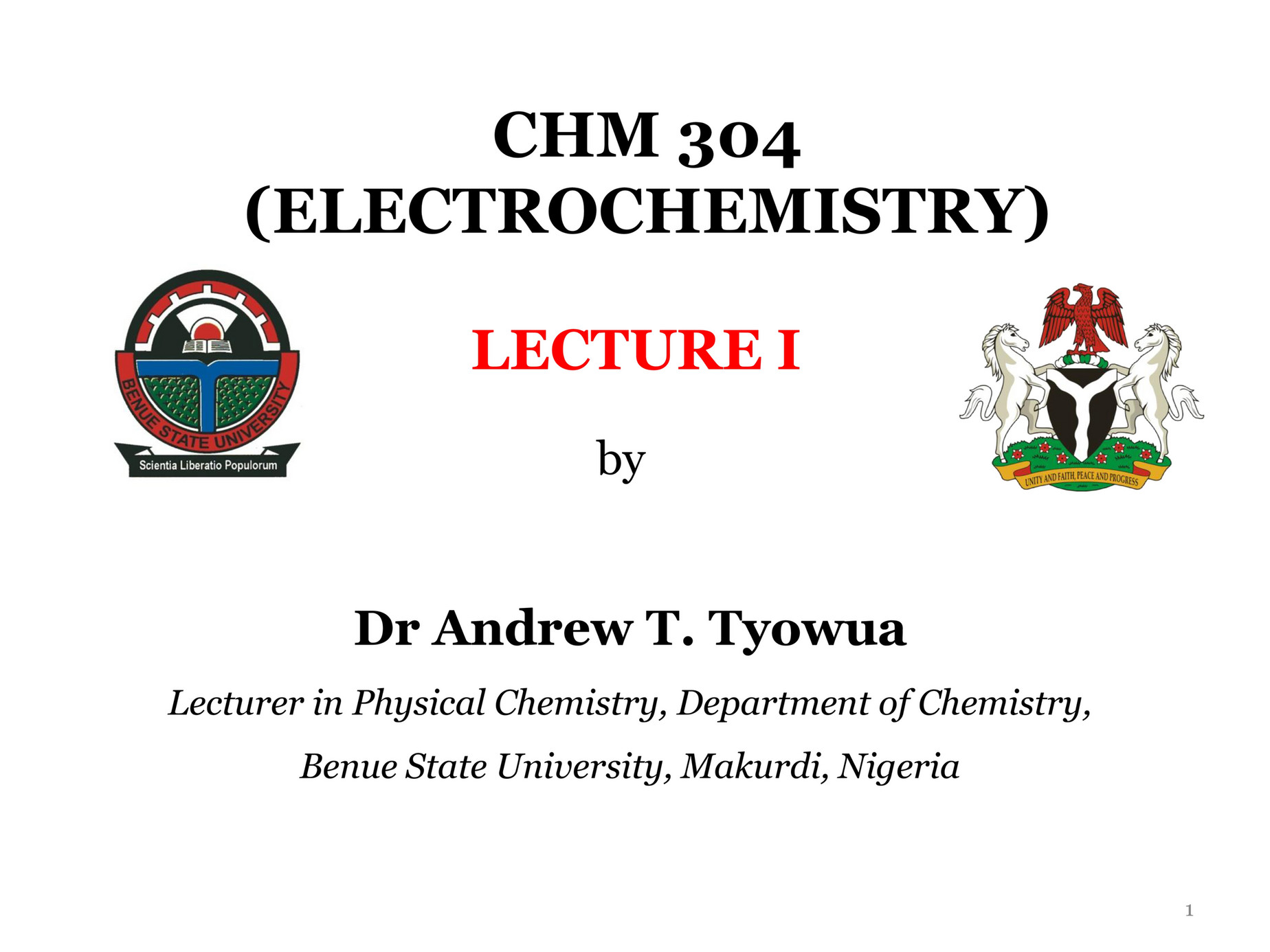 My publications - CHM 304-ELECTROCHEMISTRY-LECTURE I - Page 1 - Created ... My publications - CHM 304-ELECTROCHEMISTRY-LECTURE I - Page 1 - Created ...