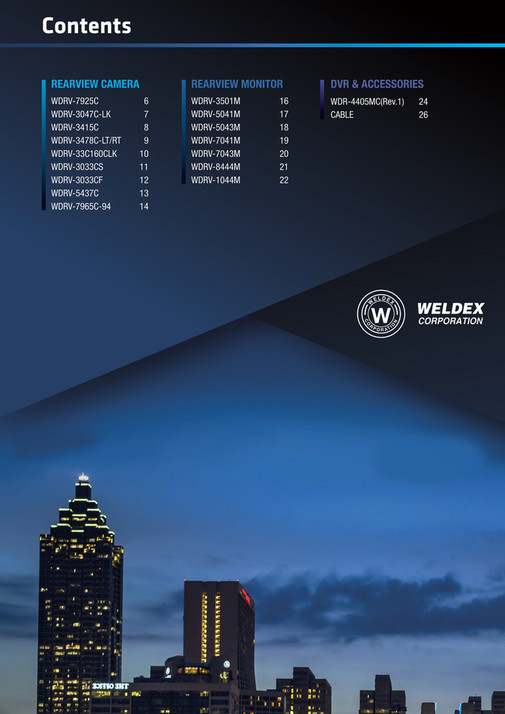 Weldex - Rear View Camera & Monitor E-Catalogue - Page 2-3