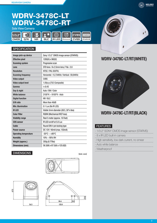 Weldex - Rear View Camera & Monitor E-Catalogue - Page 8-9
