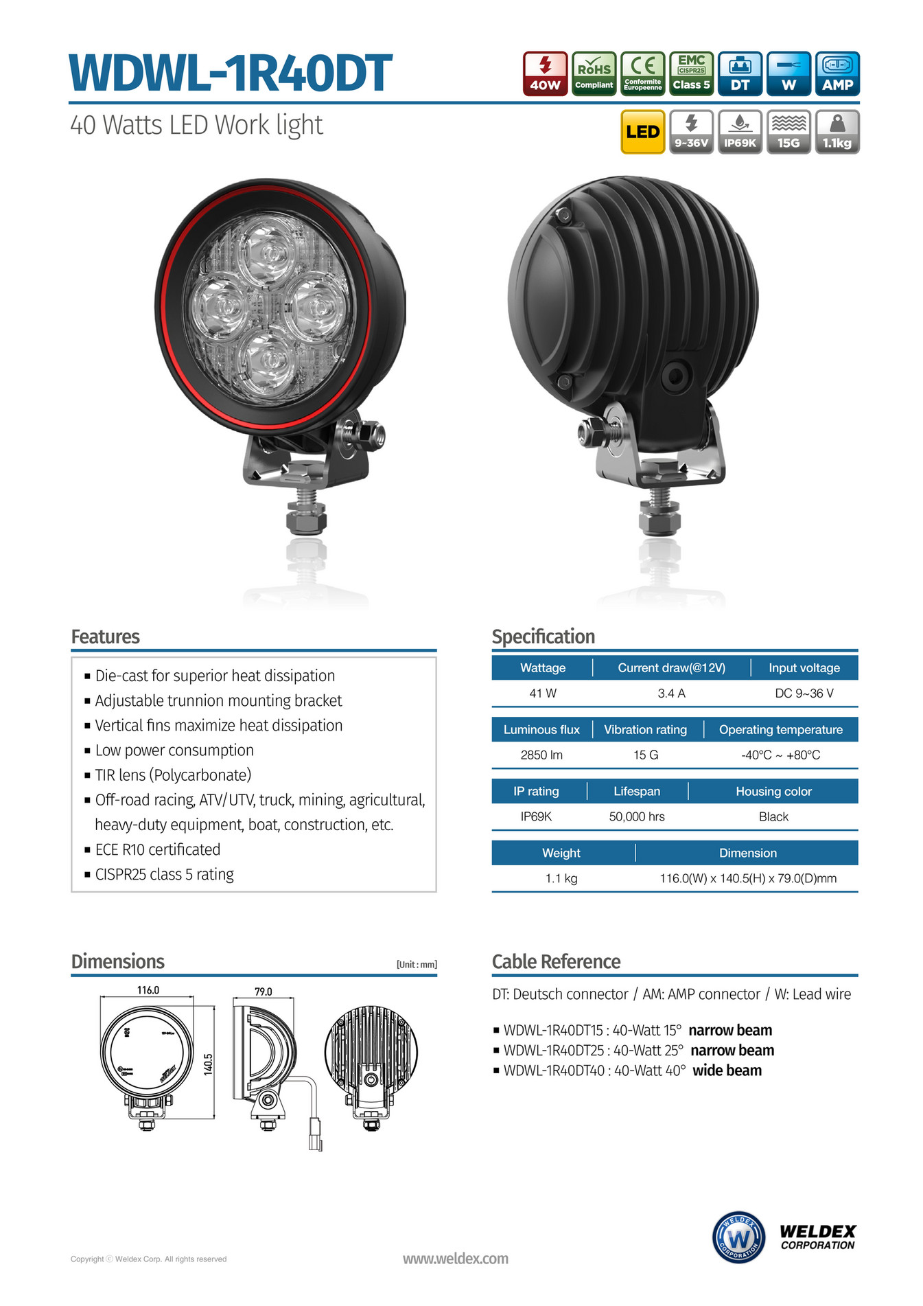 Weldex - WDWL-1R40DT_Brochure(200401) - Page 1