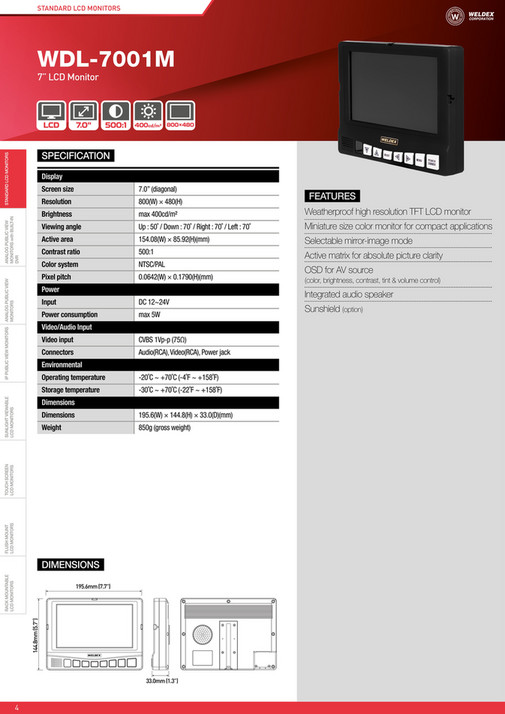 Weldex - Standard LCD Monitors - Page 4-5