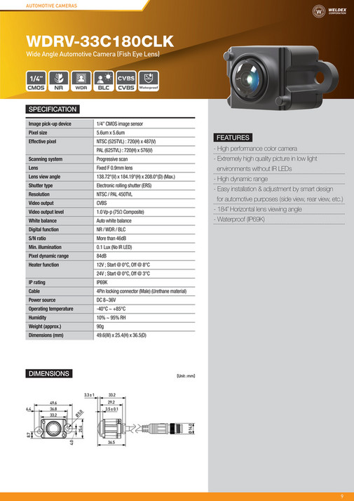 Weldex - Automotive Camera - Page 8-9