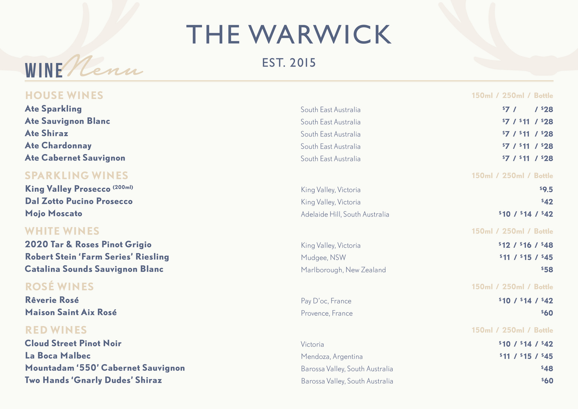 Oscars Hotels - The Warwick Drinks Menu July 2018 - Page 1 - Created ...