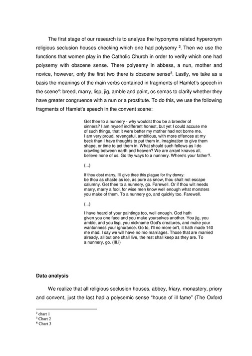 My publications - ANALYSIS OF THE WORD NUNNERY IN HAMLET BY LEXICAL ...