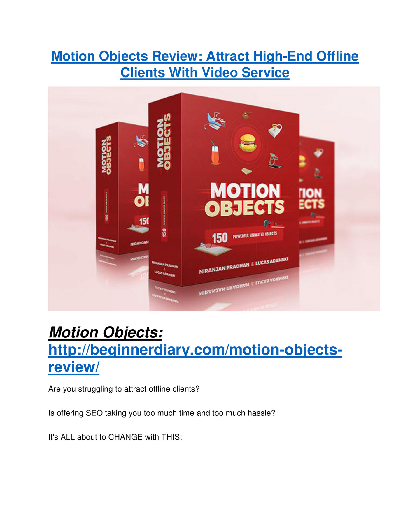My publications - Motion Objects Review - Motion Objects +100 bonus ...