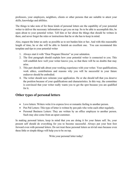 Personal Letter - Little Known Secrets in Writing Personal Letters ...