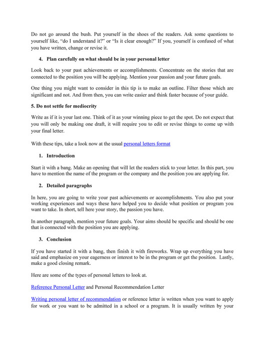 Personal Letter - Little Known Secrets in Writing Personal Letters ...