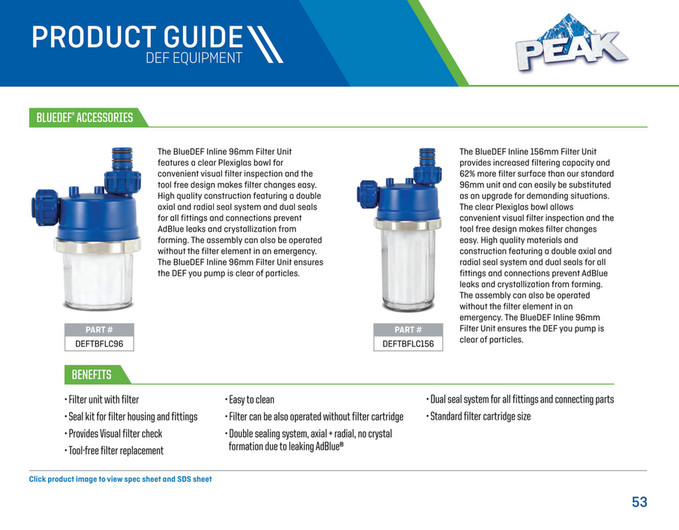 PEAK BlueDEF Final Charge PRODUCT CATALOG - Page 54-55 - Created with Publitas.com