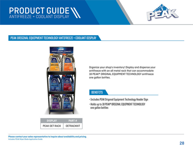 PEAK BlueDEF Final Charge PRODUCT CATALOG - Page 28-29 - Created with Publitas.com