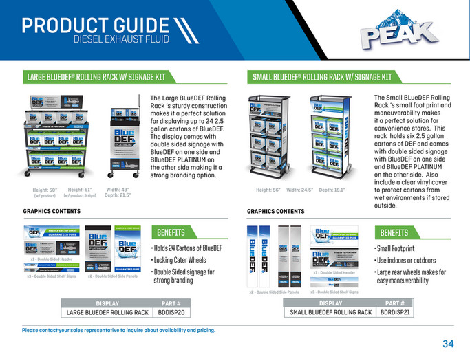 PEAK BlueDEF Final Charge PRODUCT CATALOG - Page 34-35 - Created with Publitas.com