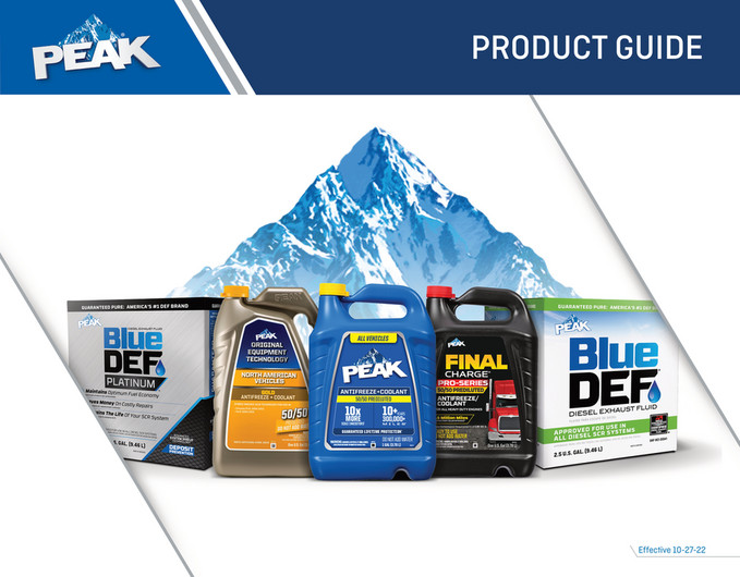 PEAK BlueDEF Final Charge PRODUCT CATALOG - Page 1 - Created with ...