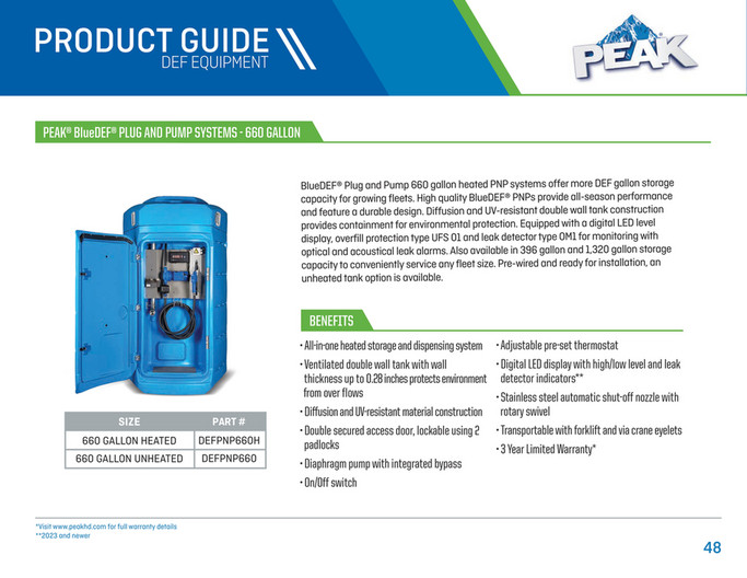 PEAK BlueDEF Final Charge PRODUCT CATALOG - Page 48-49 - Created with ...