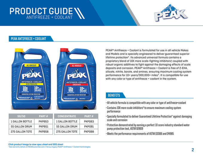 PEAK BlueDEF Final Charge PRODUCT CATALOG - Page 2-3 - Created with Publitas.com