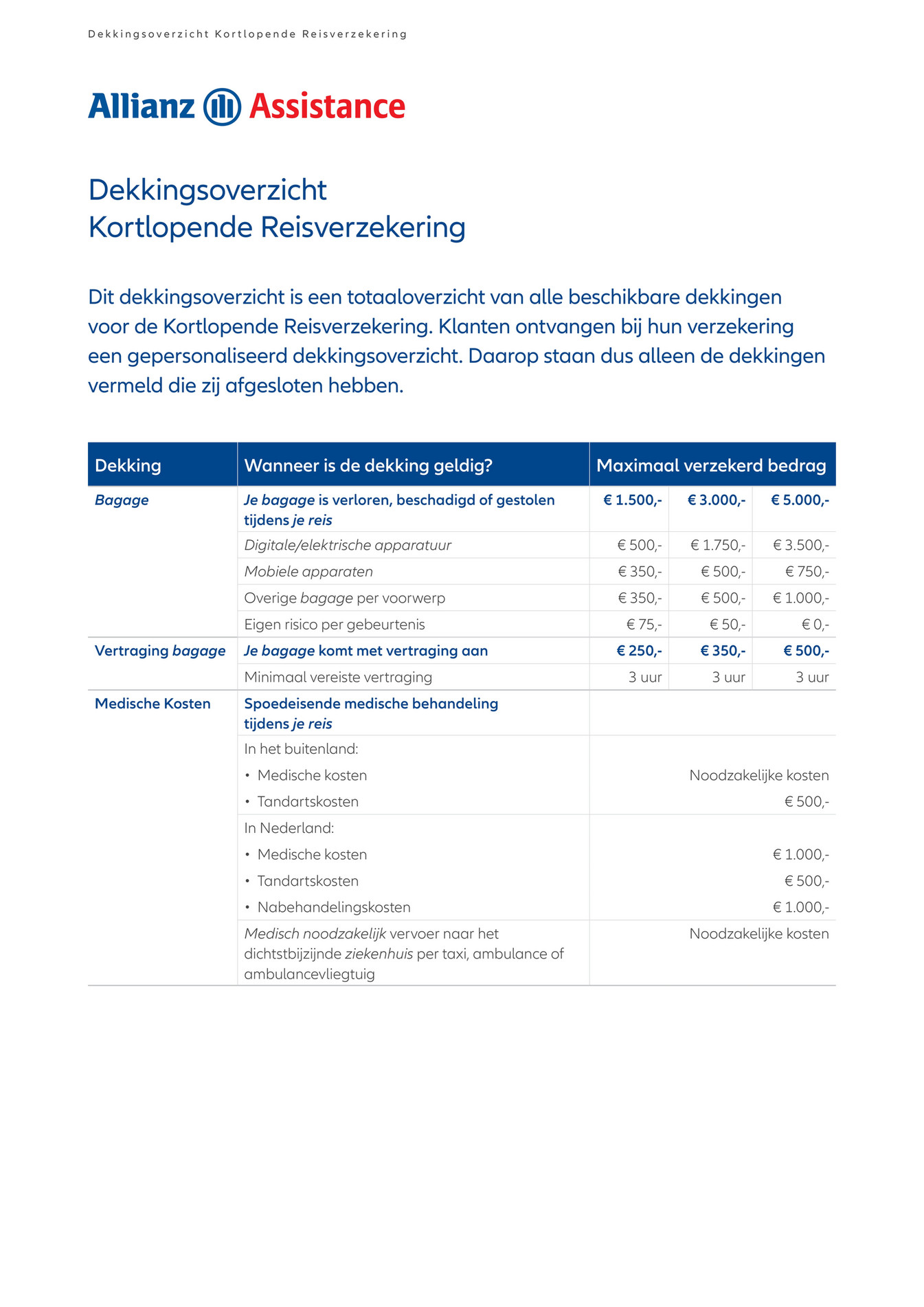 Allianz Global Assistance - Voorwaarden_Kortlopende_Reisverzekering_V-KRV-0523 - Pagina 1