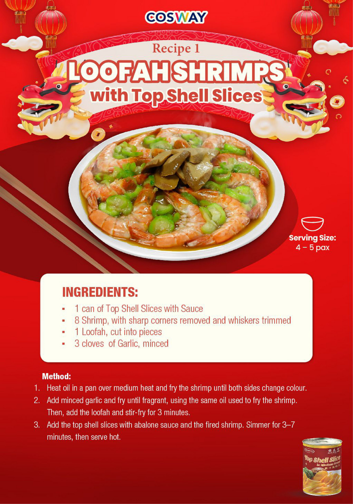 Cosway Malaysia - Top Shell Slices in Abalone Sauce Recipe - Page 1
