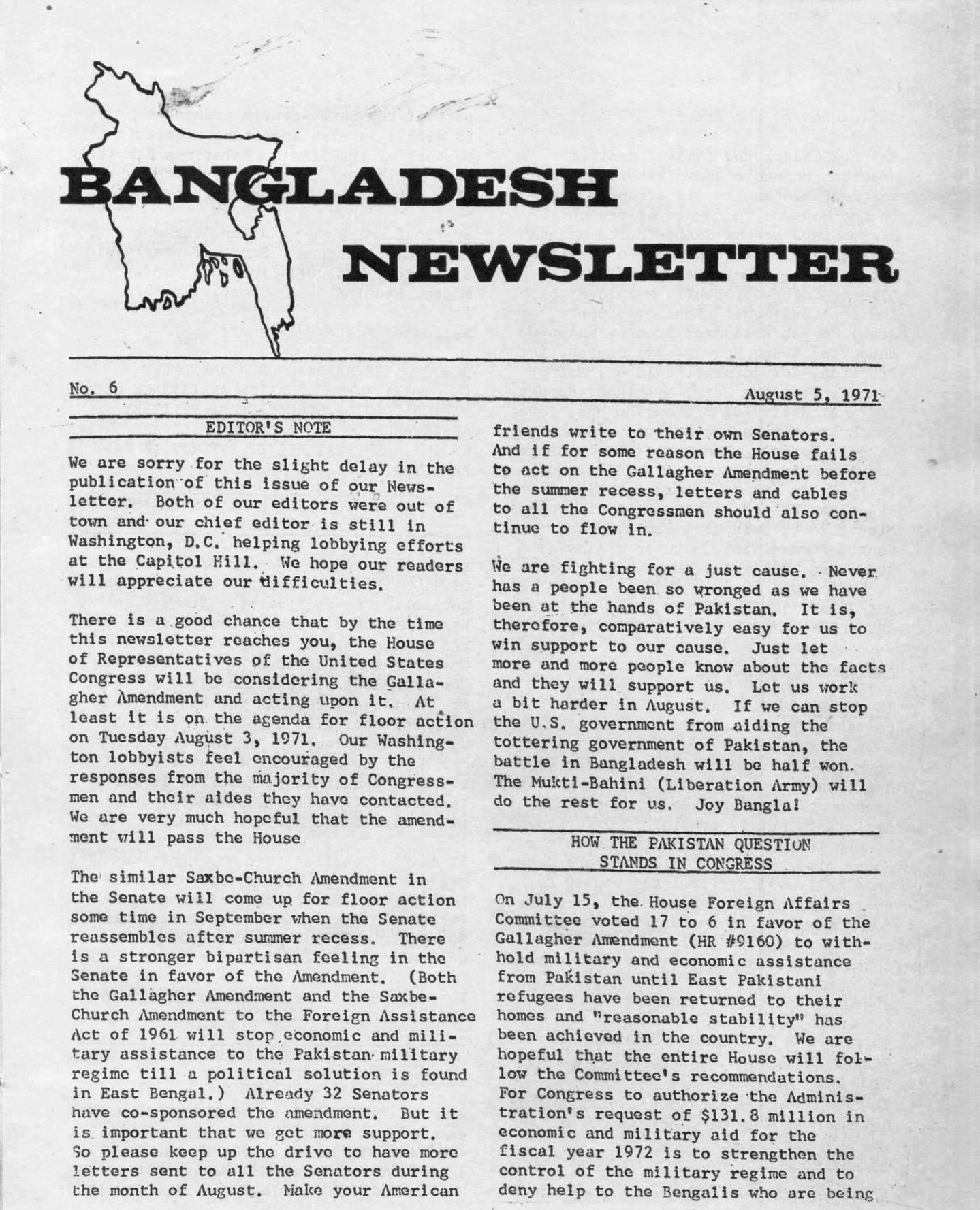 Muktijuddho e-Archive - 05 August 1971 - Page 1 - Created with Publitas.com