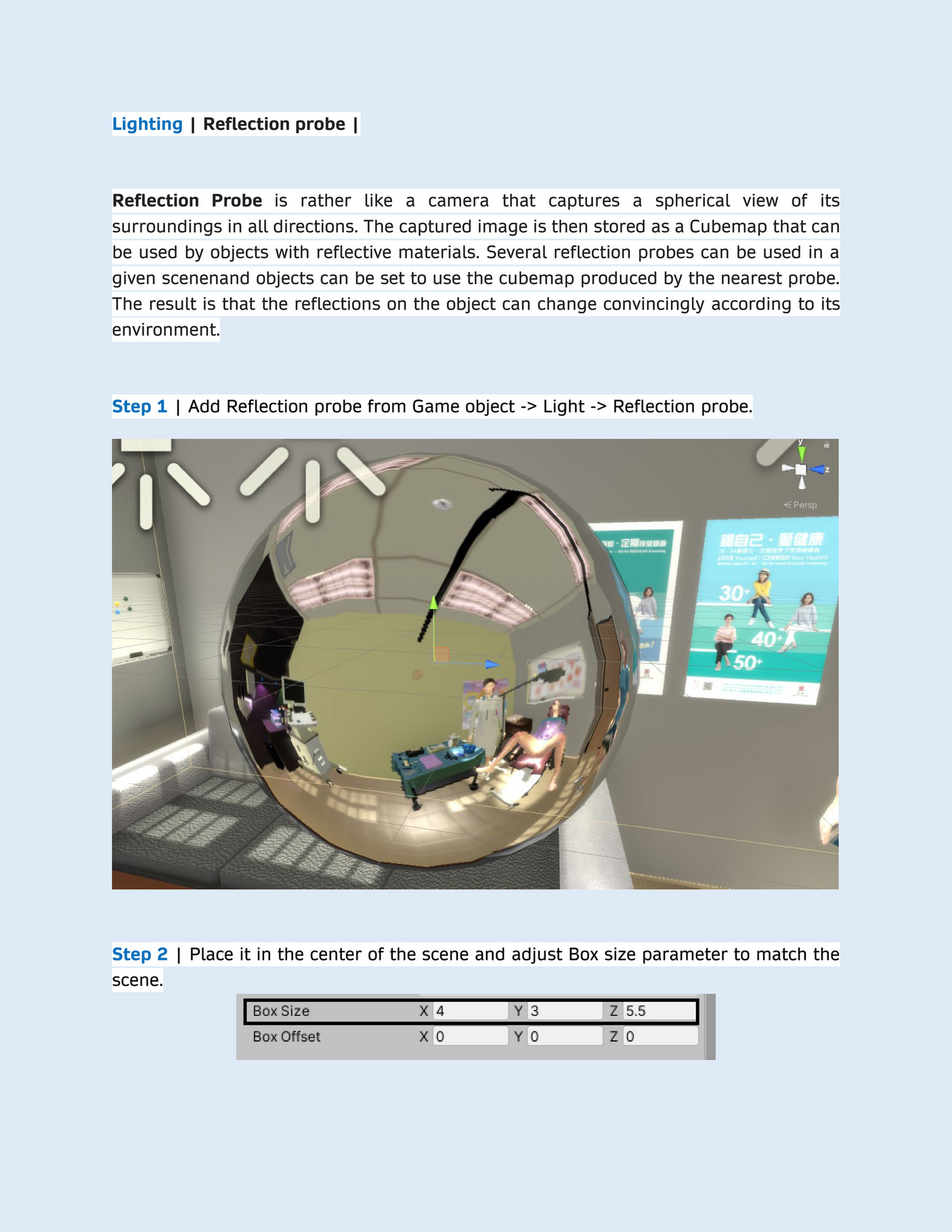 My Publications 8 Lighting In Unity Reflection Probe Page 1 Created With