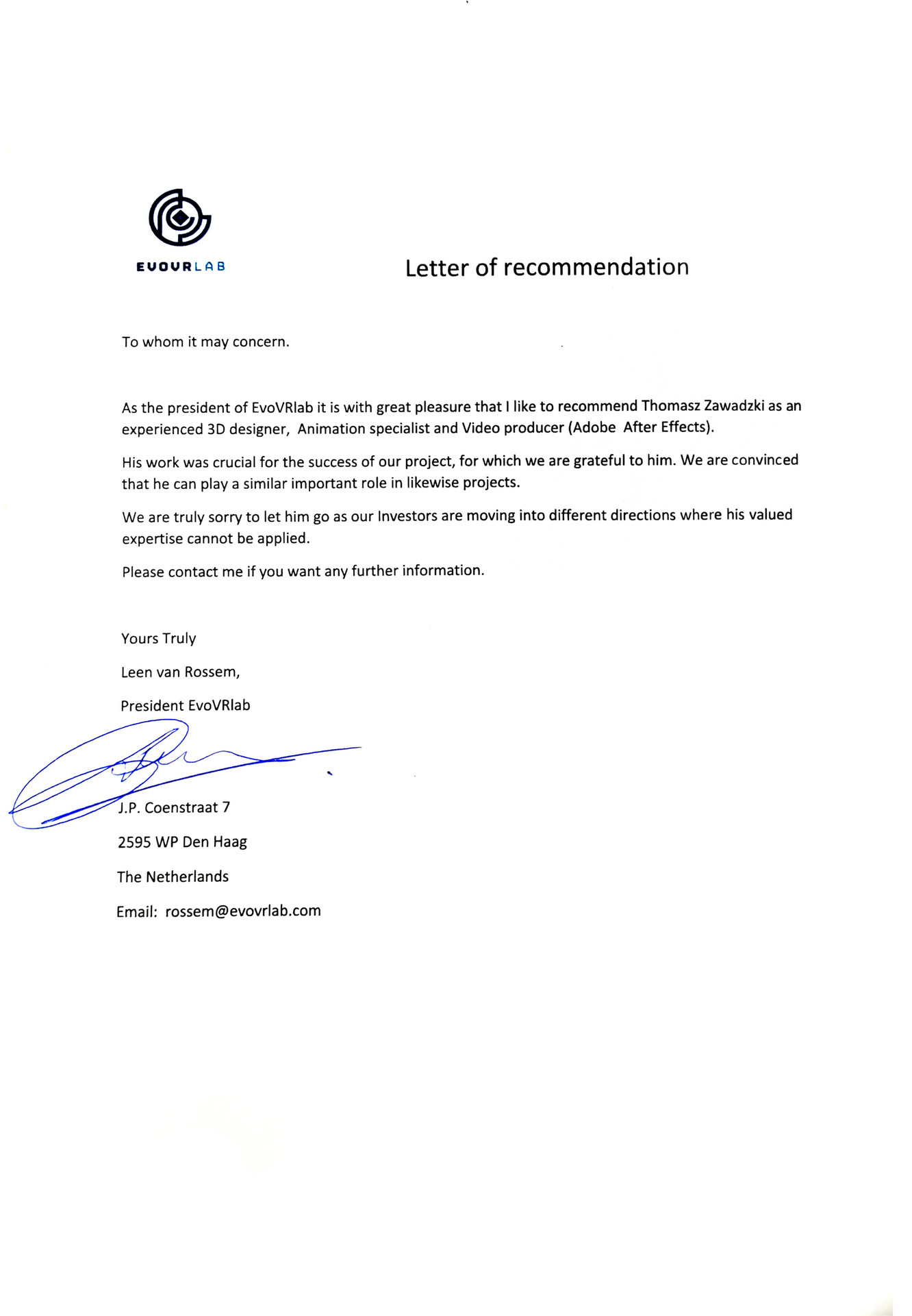 My publications - Reference letter - Leen_van_Rossem - Page 1 - Created ...