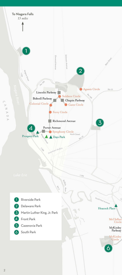 BOPC - Buffalo Olmsted Park System Map & Guide - Page 4-5 - Created ...