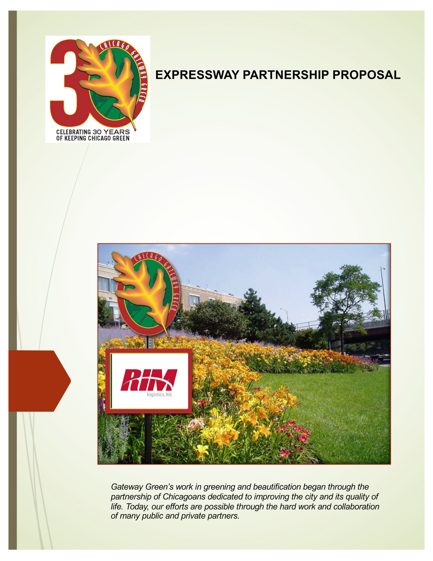 Chicago Gateway Green - CGG Presentation - RIM Logistics, Ltd - Page 1 ...