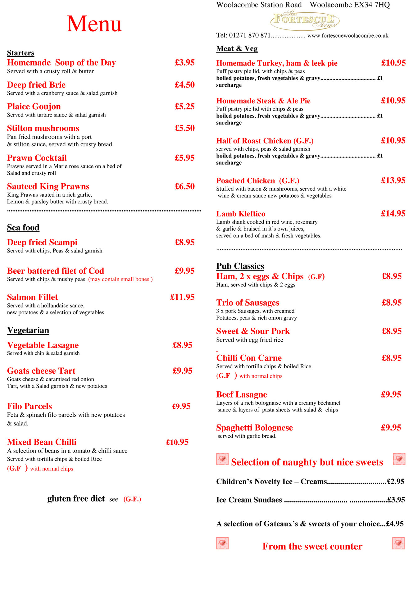 UpDate Websites - fort menu pdf - Page 1 - Created with Publitas.com