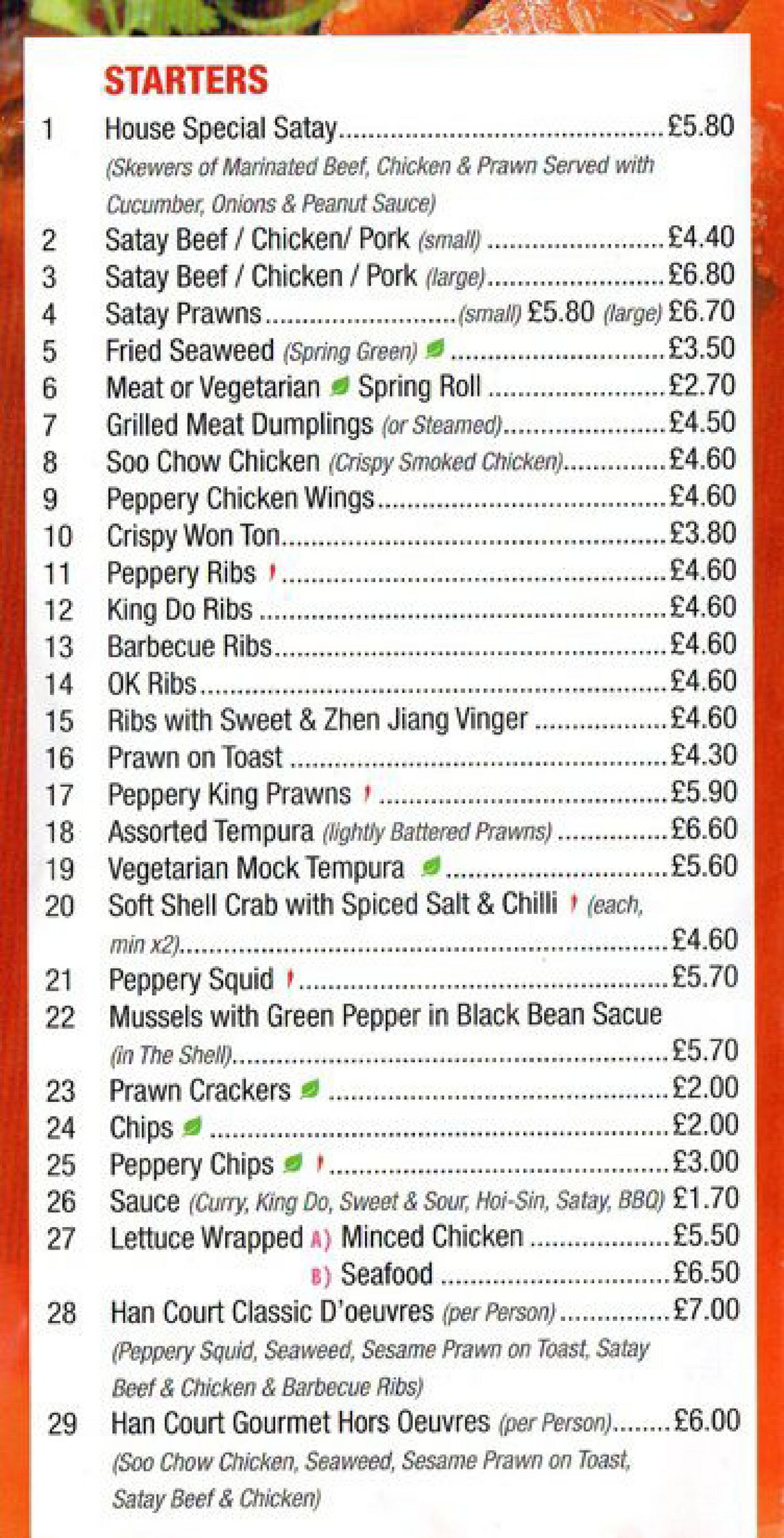 UpDate Websites - CHINESE TAKEAWAY MENU 2017 BARNSTAPLE - Page 2-3 ...